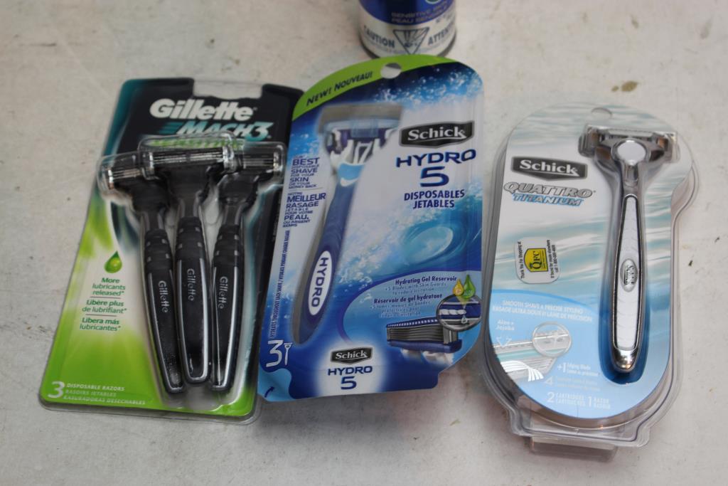 Schick And Gillette Razors And Shavel Gel, 4 Pieces | Property Room