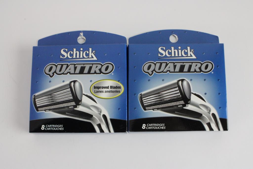 Schick Quattro 8-Pack Razor Replacement Cartridges, 2 Pieces | Property ...