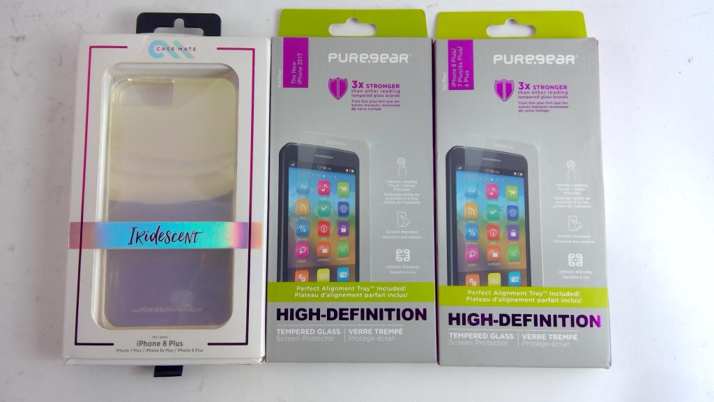 Screen Protectors And Iphone Case, 3 Pieces | Property Room