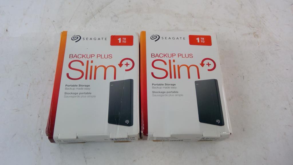 Seagate Backup Plus Slim 1 Terrabyte 2 Pieces | Property Room