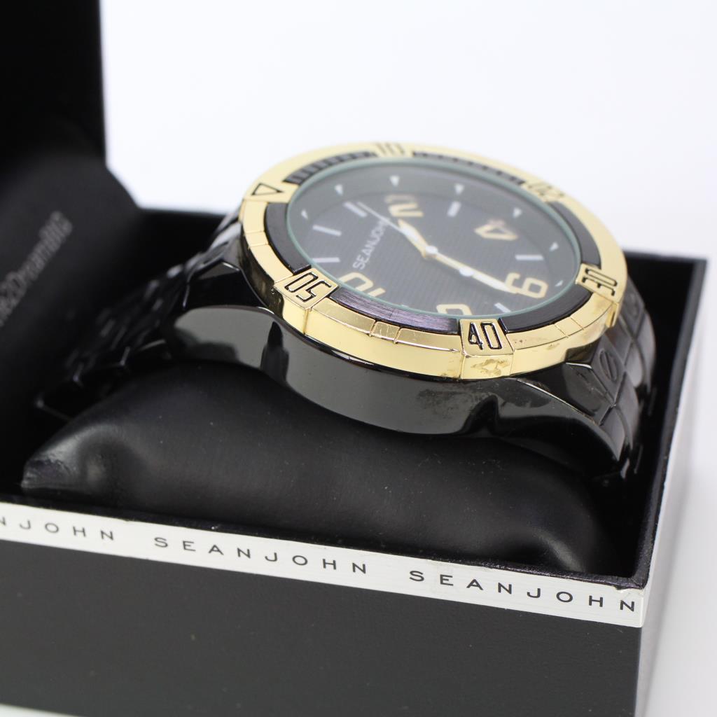 Sean John Black Ion-plated Watch | Property Room