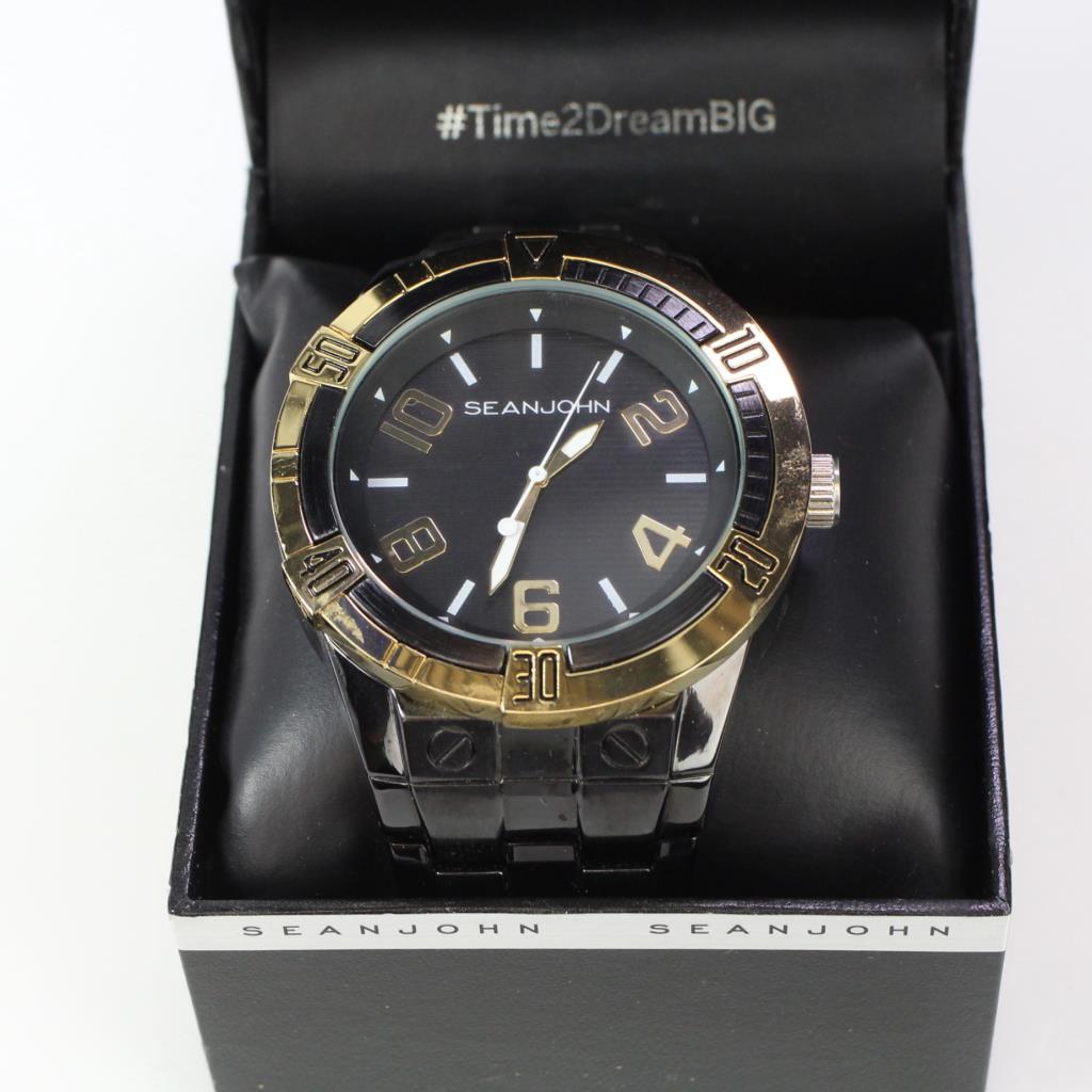 Sean John Black Ion-plated Watch | Property Room