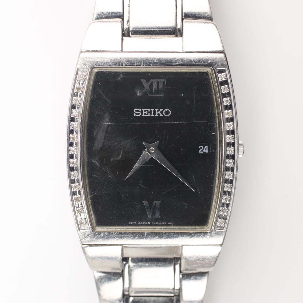 Seiko Diamond Stainless Steel Watch | Property Room