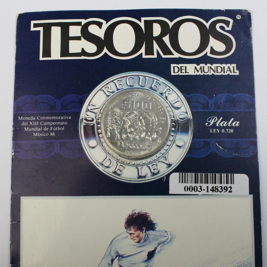 Set Of 3 Mexican 1986 World Cup Commemorative .720 Silver Peso Coins ...