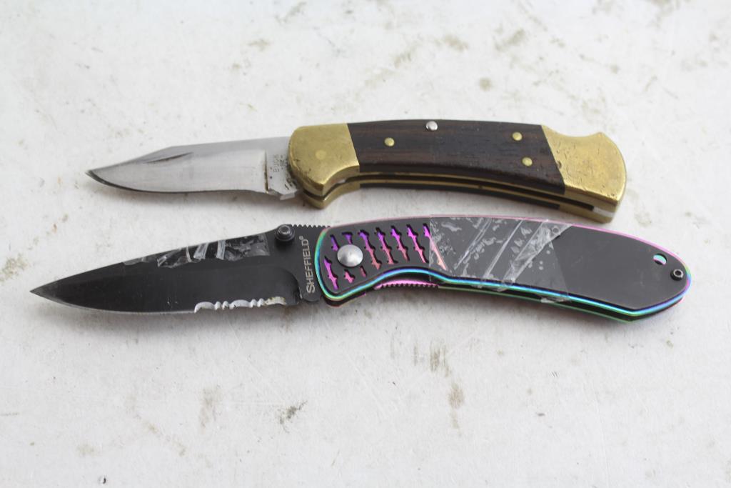 Sheffield And Buck Folding Knives 2 Pieces | Property Room