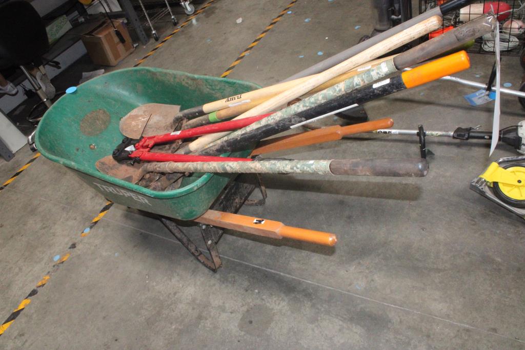 Shovels ,Bolt Cutters And Truper Wheelbarrow | Property Room