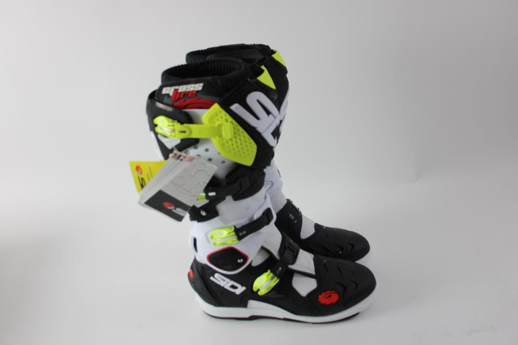 Sidi Crossfire 2 SRS Motorcross Boots, White Black Yellow Fluorescent ...