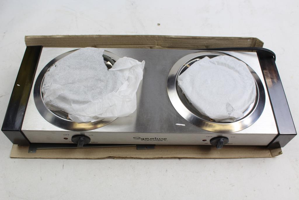 Signature Gourmet Double Burner Electric Buffet Range | Property Room