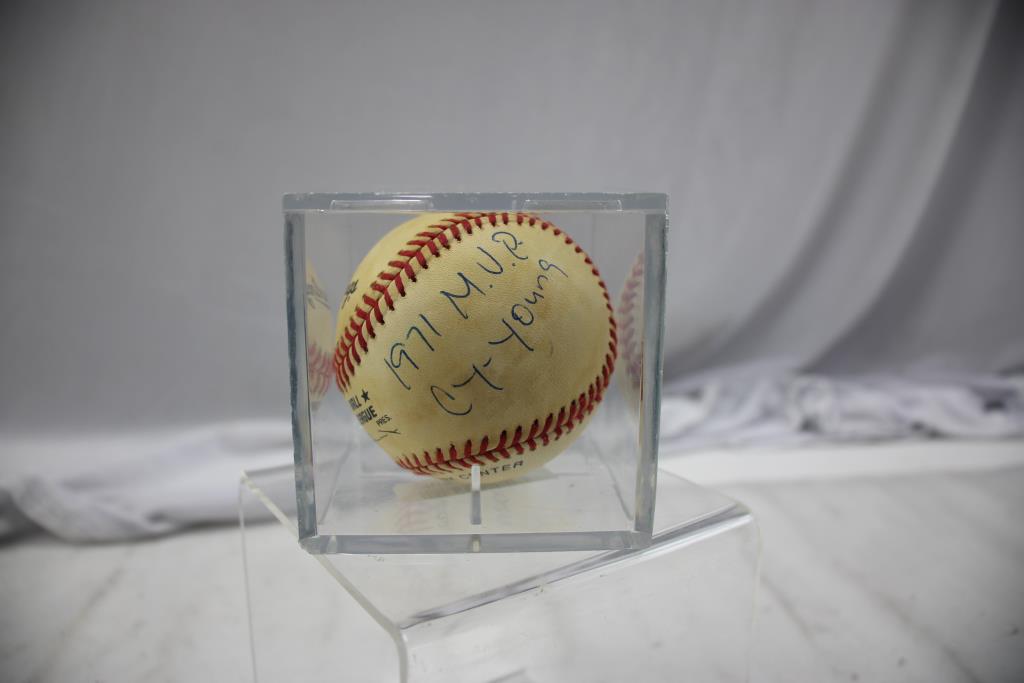 Signed Baseball In Plastic Box | Property Room