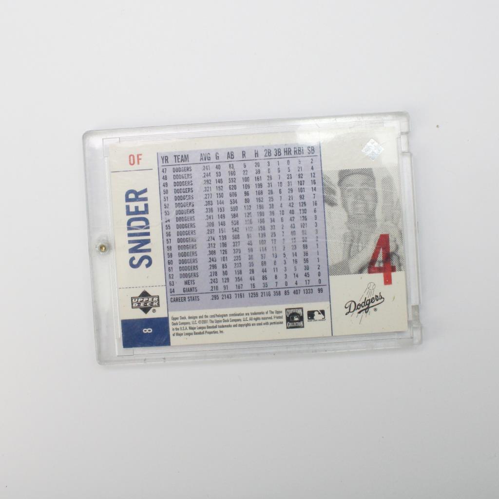 Signed Duke Snider Baseball Card | Property Room