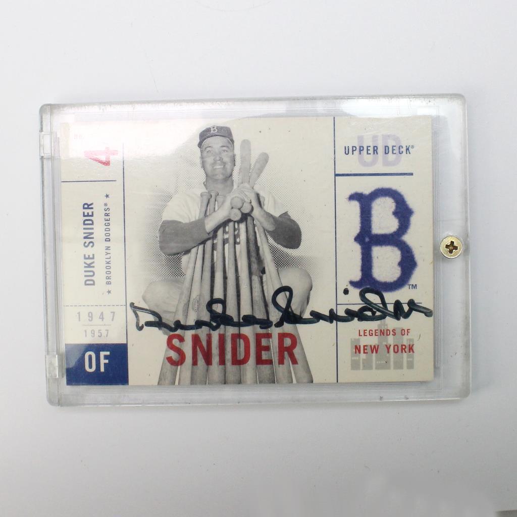 Signed Duke Snider Baseball Card | Property Room