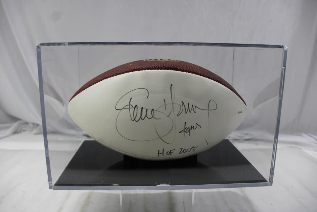 Signed Football In Plastic Case | Property Room