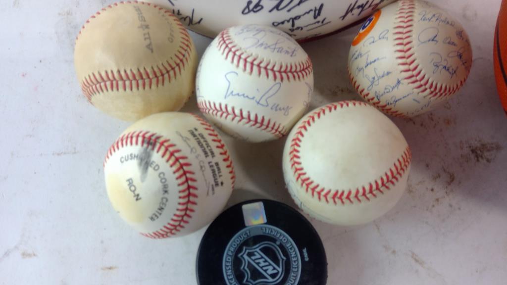 Signed Sports Balls. 8 Pieces | Property Room
