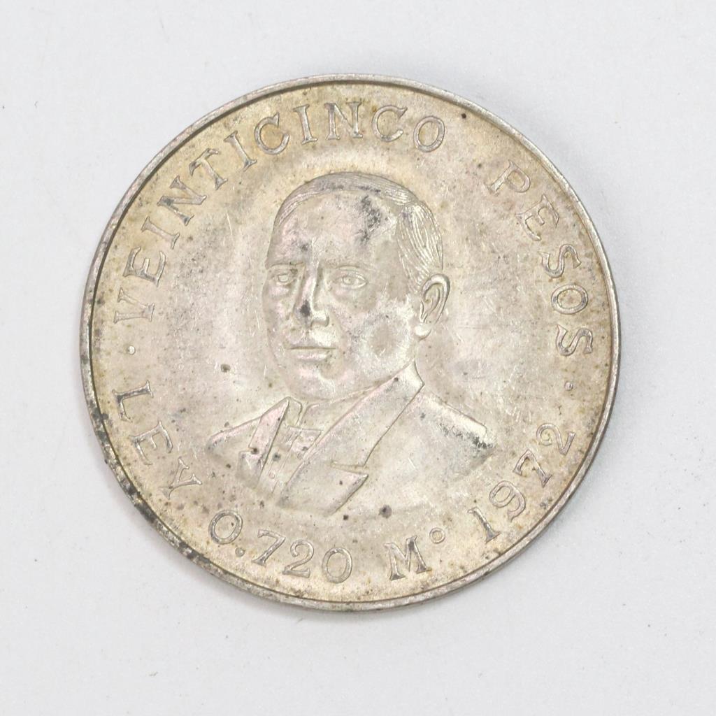 Silver 1972 MO Cinco Pesos Property Room Silver 1972 MO Cinco Pesos Property Room