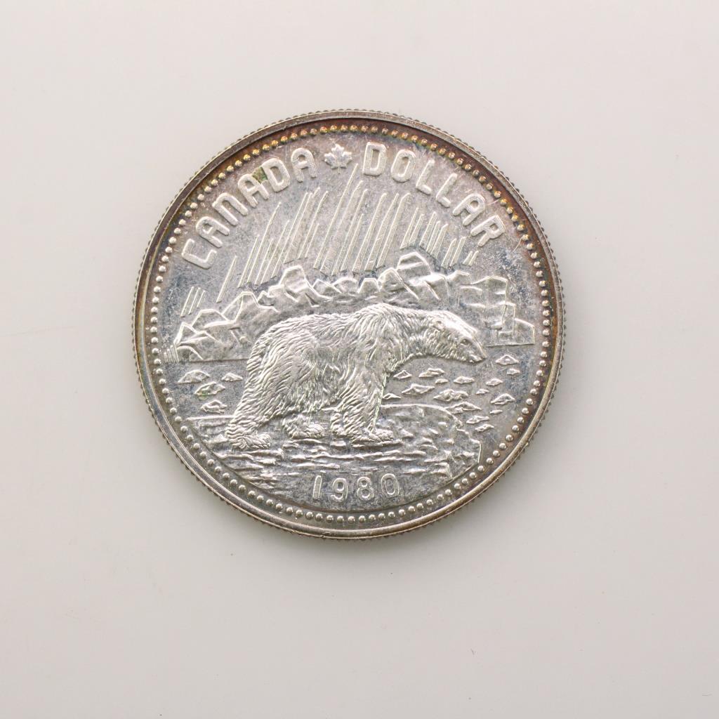 Silver 1980 Canadian Dollar Coin | Property Room