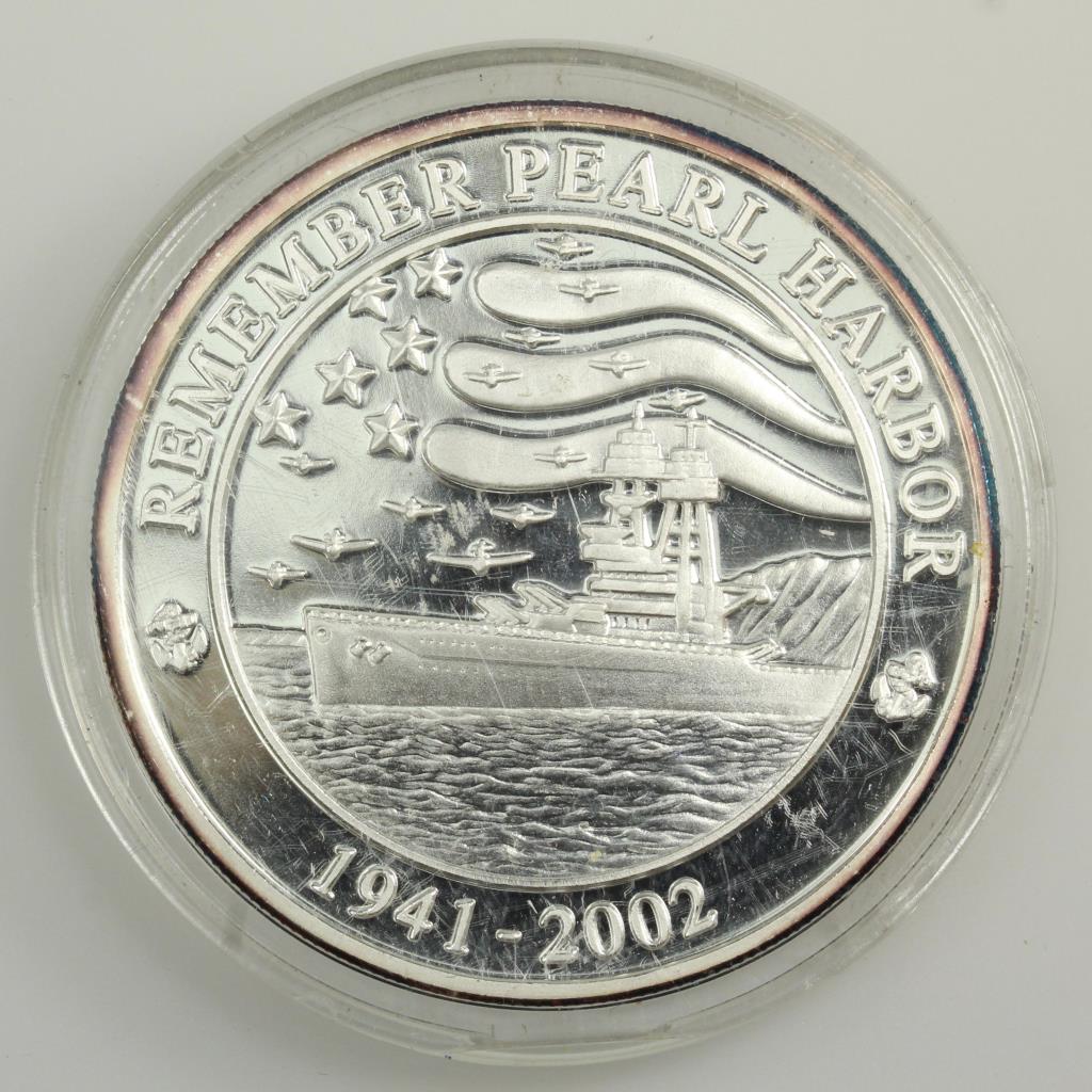 Silver 40th Anniversay U.S.S Arizona Memorial Commemorative Coin ...