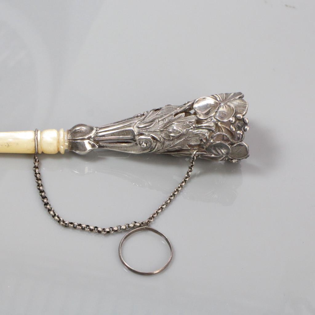 Silver And Shell Vintage Posy Holder, 26.47g | Property Room