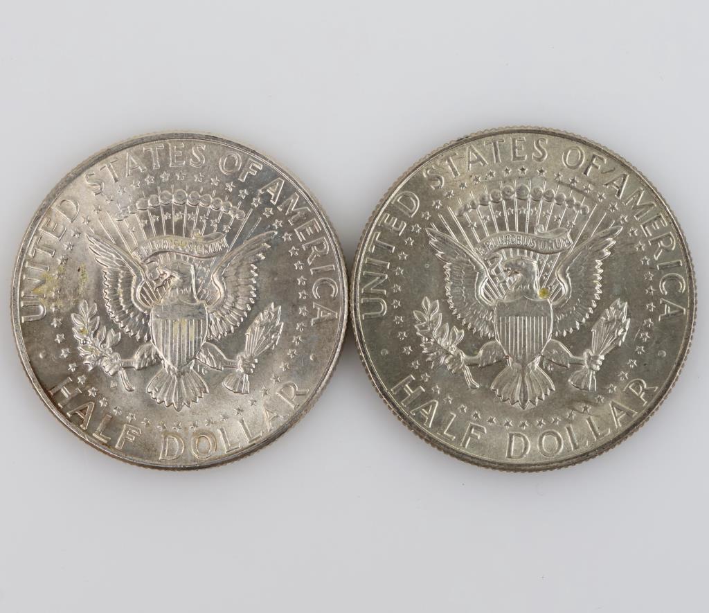 Silver and Silver-clad Kennedy Half Dollar, 2 pieces | Property Room