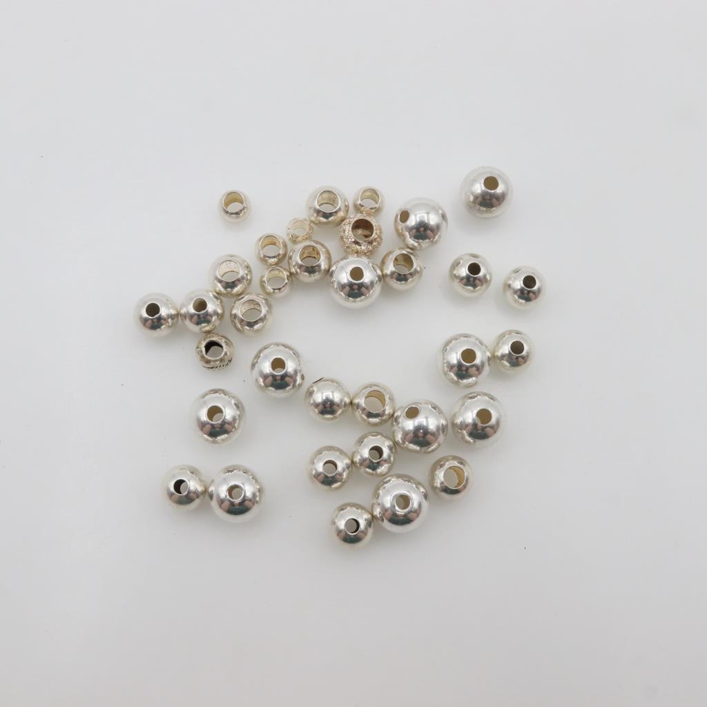 Silver Beads, 34 Pieces | Property Room