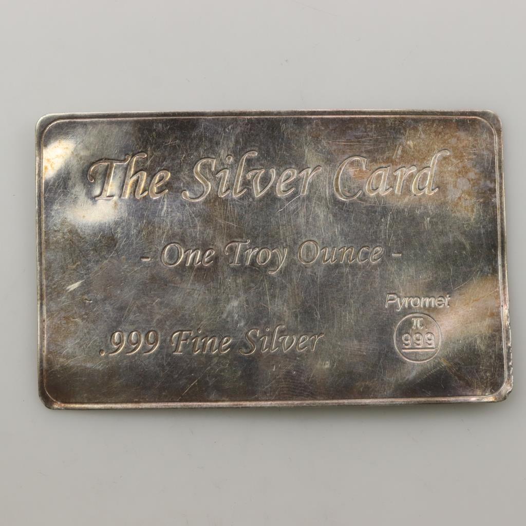 Silver Card Fine Silver One Troy Oz. | Property Room