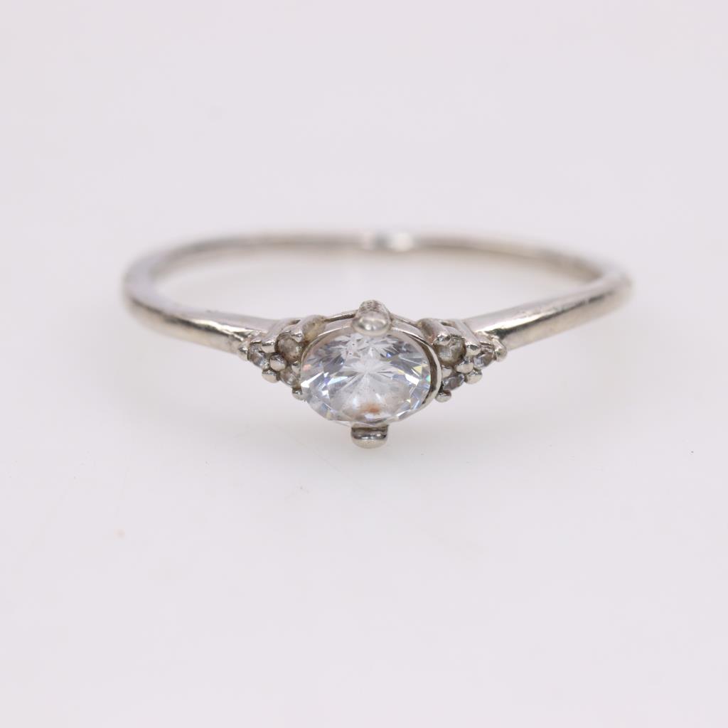 Silver Clear Stone Ring | Property Room