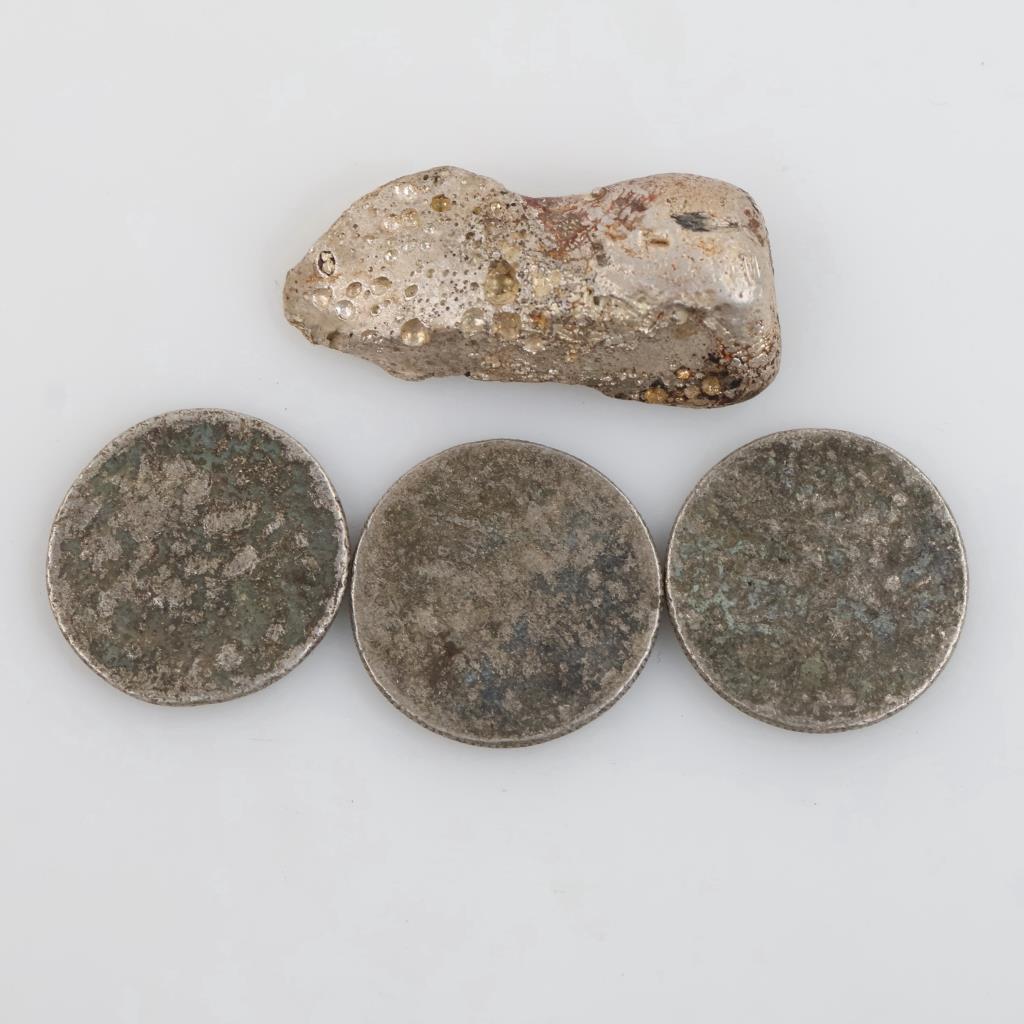 Silver Coins And Silver Piece; 4 Pieces | Property Room