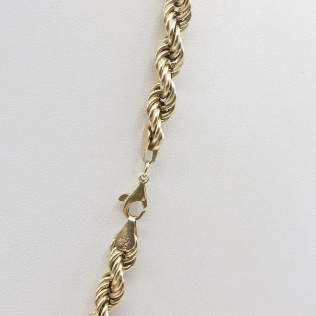 Silver Gold Plated Twisted Rope Necklace | Property Room