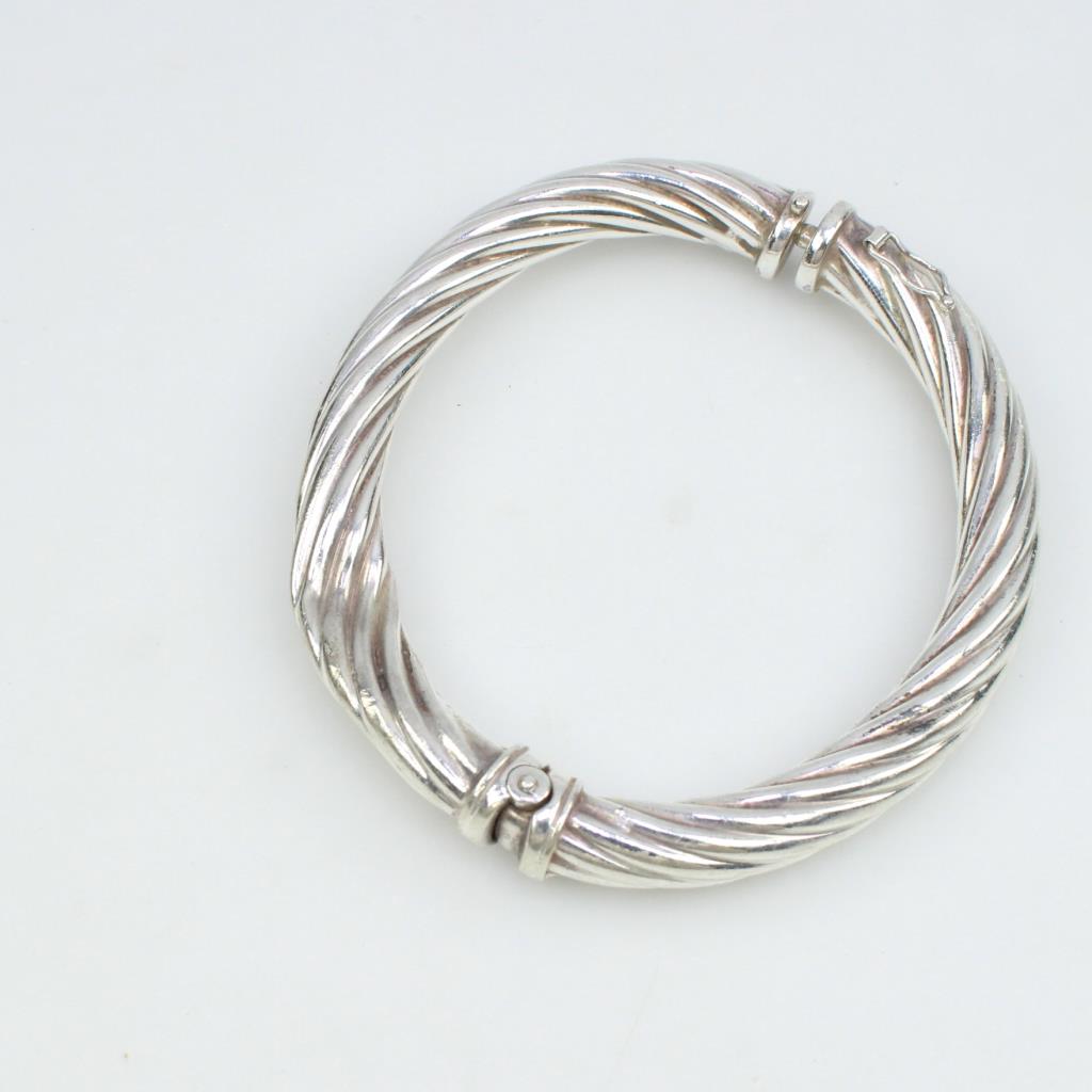 Silver Hinged Bracelet | Property Room