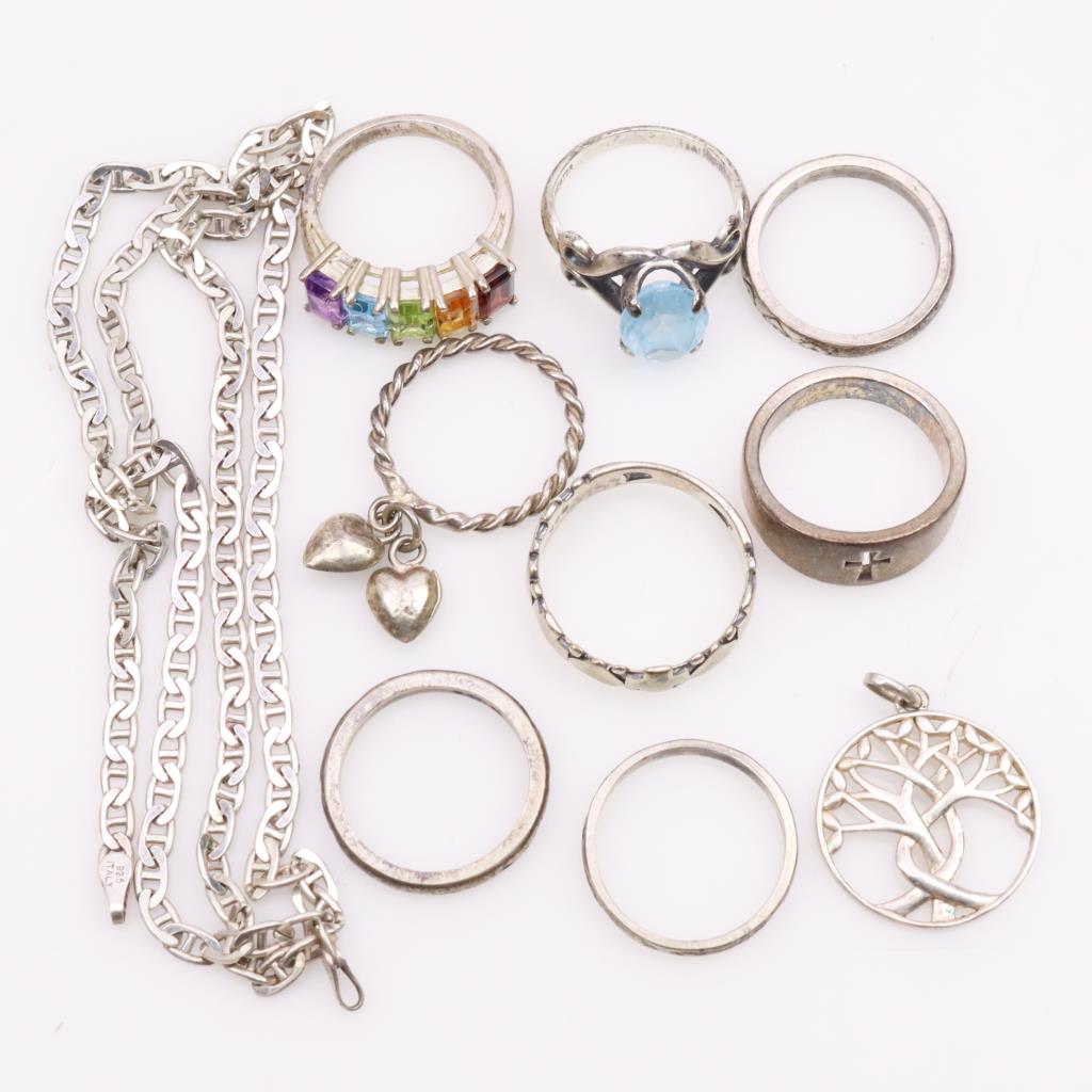 Silver Jewelry, 10 Pieces | Property Room