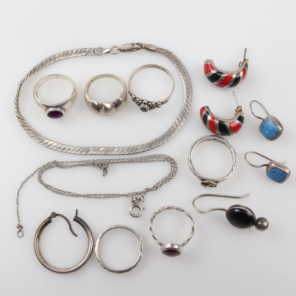 Silver Jewelry, 14 Pieces | Property Room