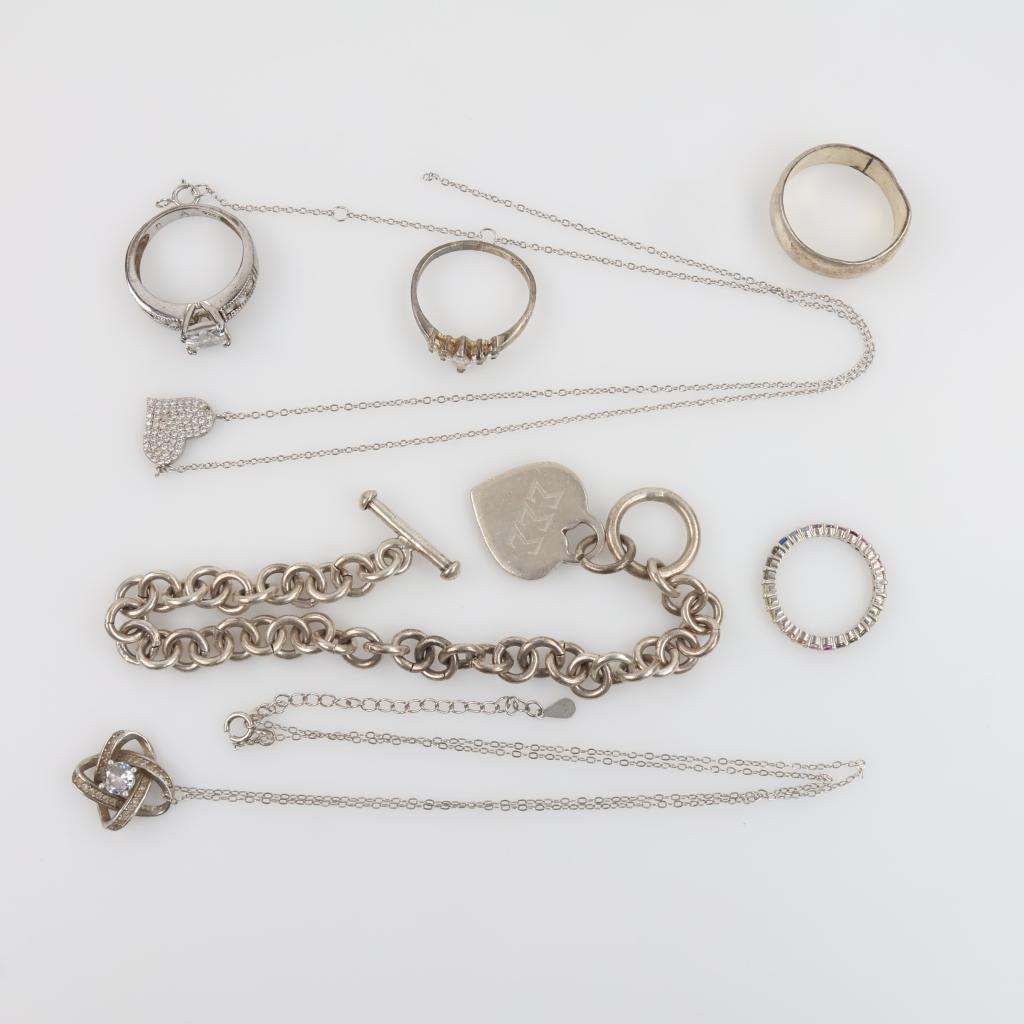 Silver Jewelry, 8 Pieces | Property Room