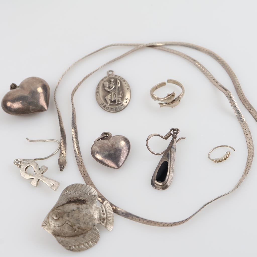 Silver Jewelry, 9 Pieces | Property Room
