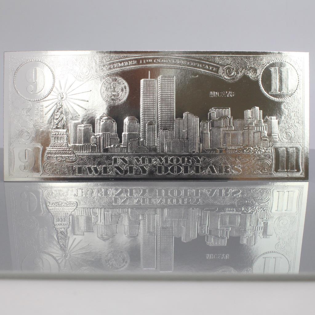 Silver Leaf 9/11 Commemorative $20, Comes With CoA | Property Room