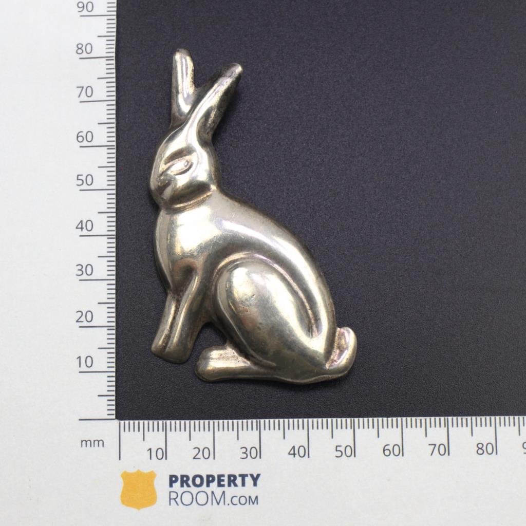 Silver Puffy Rabbit Brooch | Property Room