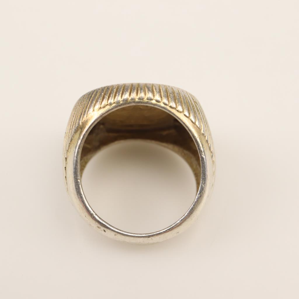 Silver Ring 14kt Gold Round Token Ring | Property Room