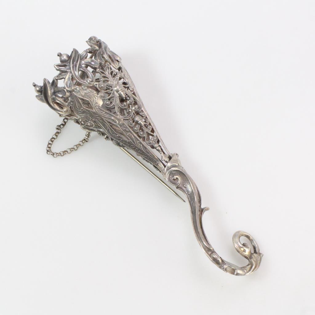 Silver Vintage French Posy Holder, 22.18g | Property Room