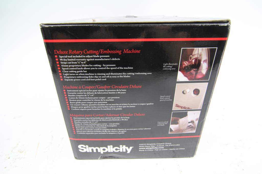 Simplicity Deluxe Rotary Cutter & Embosser | Property Room