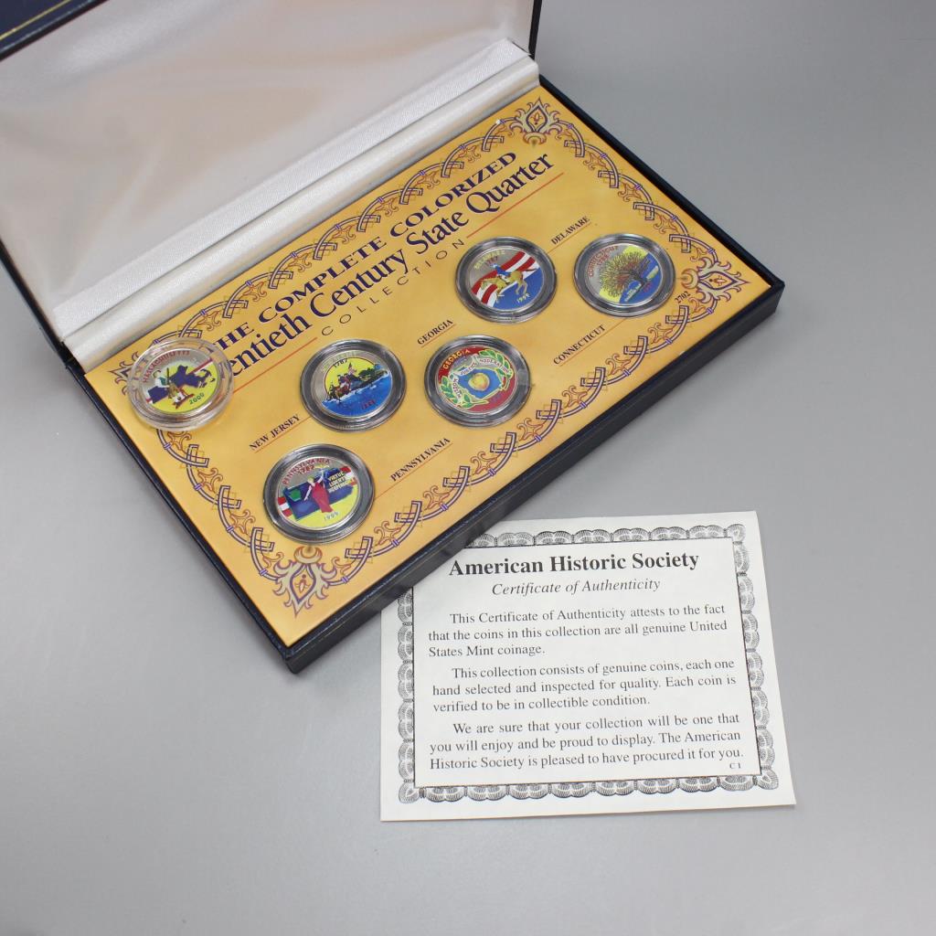 Six Colorized Statehood Quarters | Property Room
