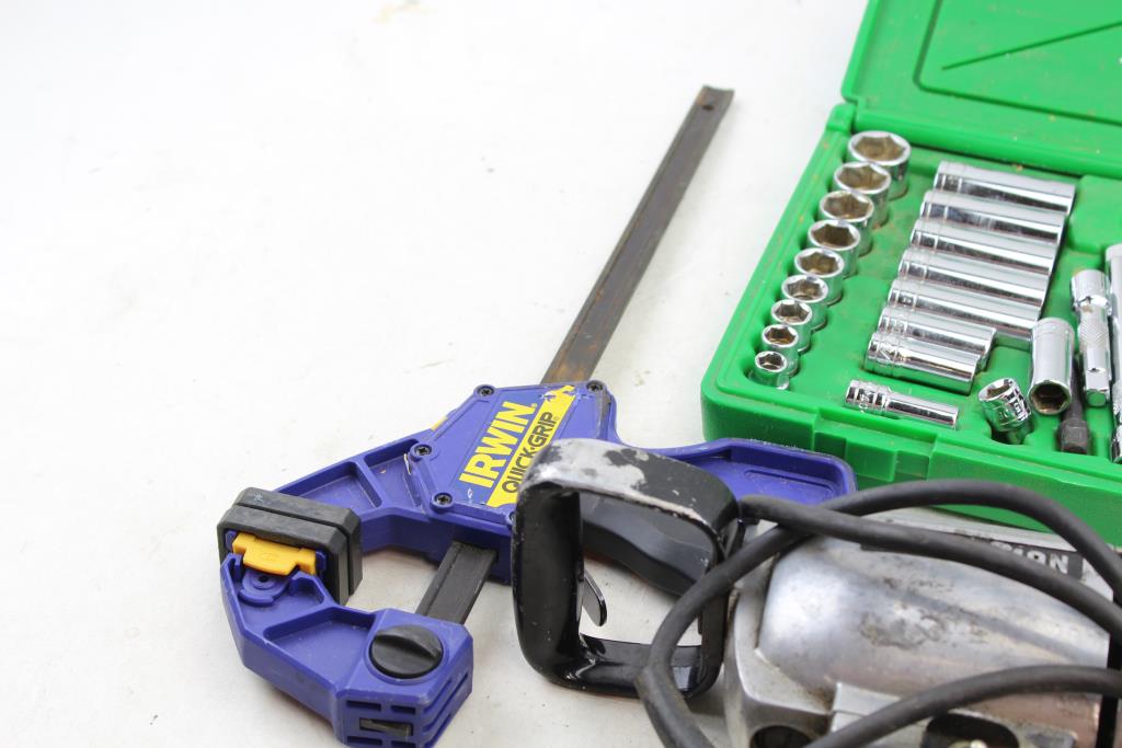 SK Socket, Ratchet Set, Irwin Quick Grip, Drill And More: 45+ Pieces ...