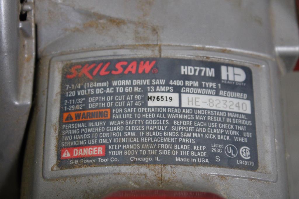 SkilSaw Worm Drive Saw HD77M | Property Room