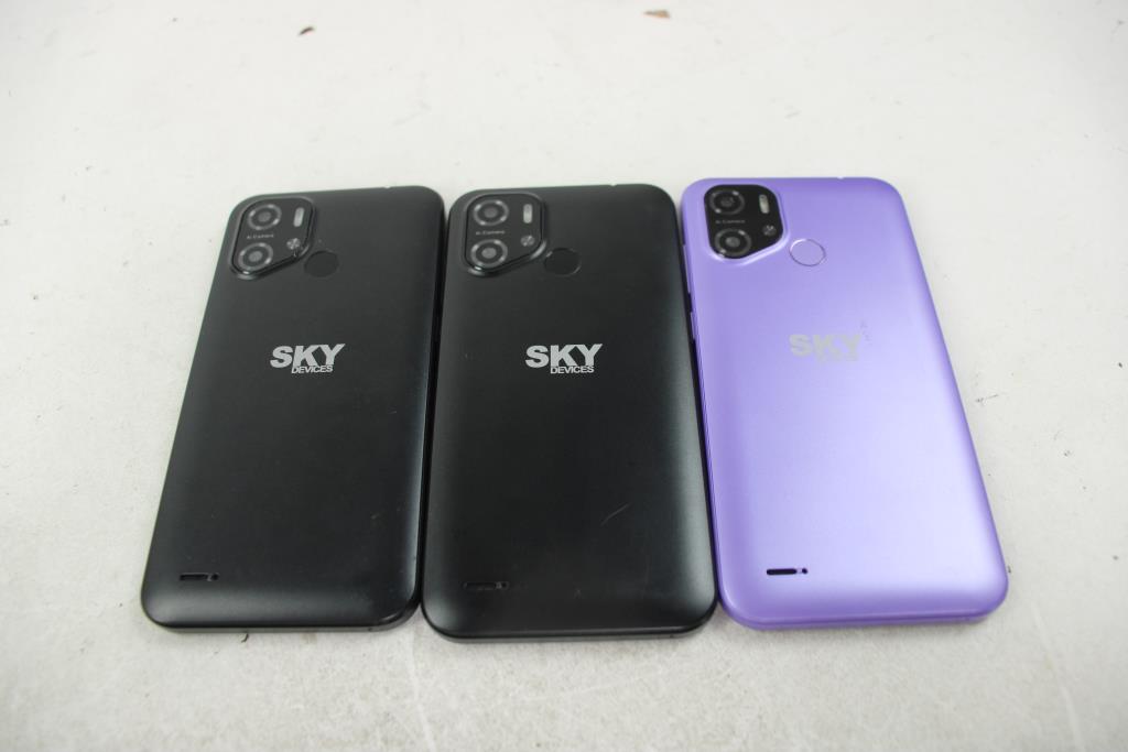 Sky, Cell Phone Lot, 3 Pieces, Sold For Parts | Property Room