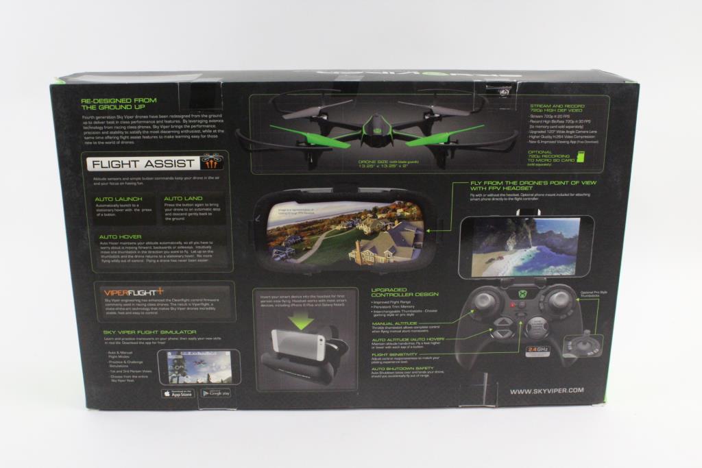 Sky Viper Streaming Video Quadcopter W/ FPV Headset | Property Room