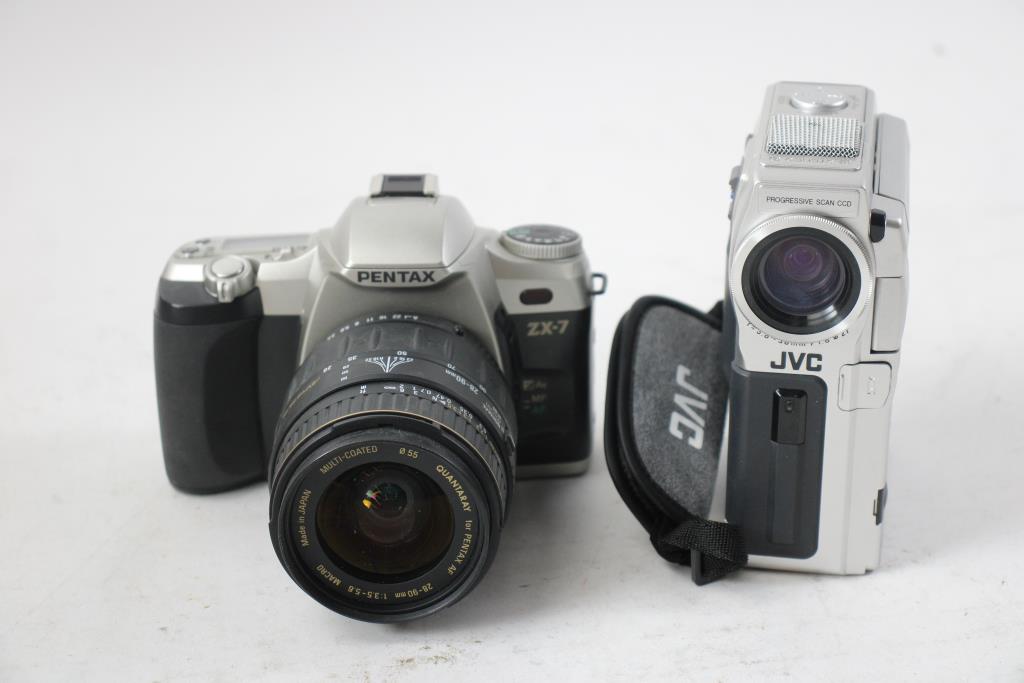 SLR Camera And Digtial Video Camera, 2 Pieces | Property Room