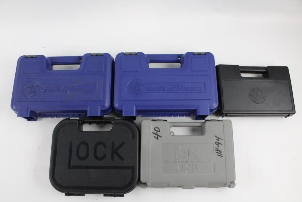 Smith & Wesson, Glock, Taurus, And More, Pistol Cases, 5 Pieces ...