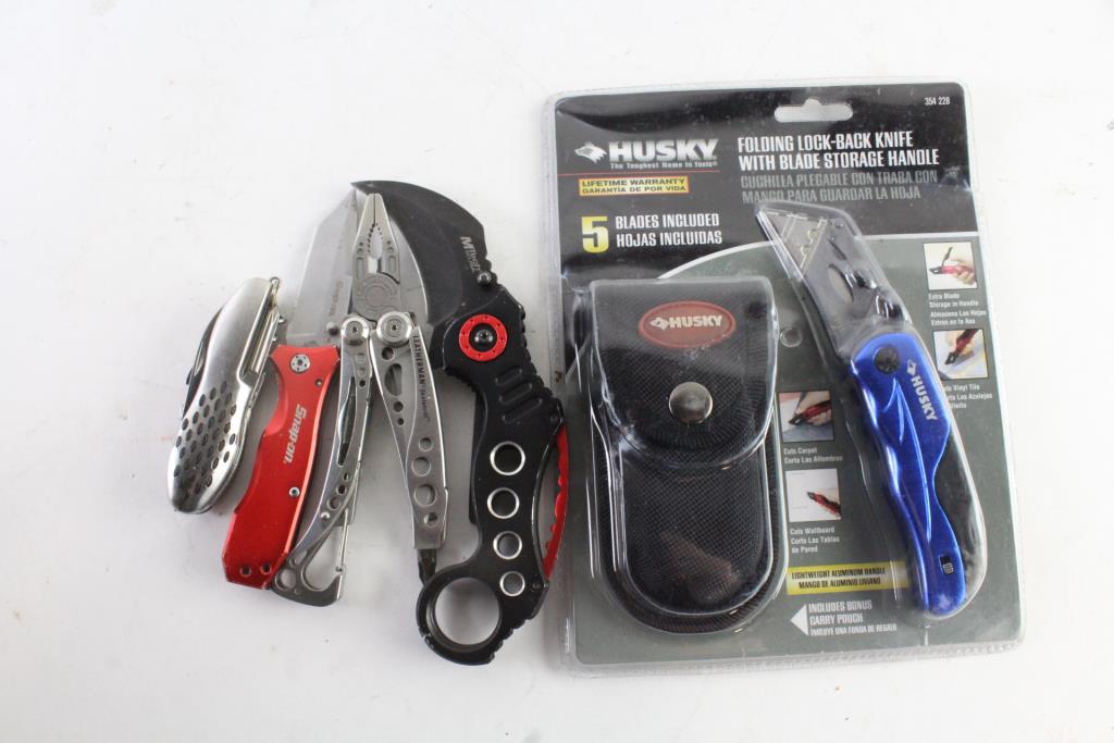 Snap-On And Other Folding Knives And Multitools, 5 Pieces | Property Room