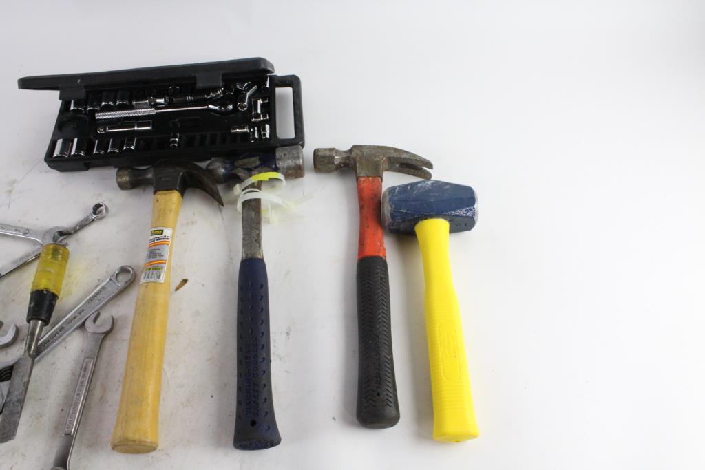 Socket Wrench Set, Claw Hammers, And More, 10+ Pieces | Property Room