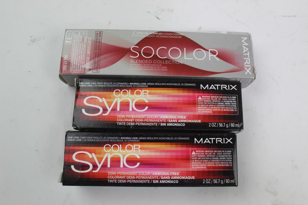 Socolor And Color Sync Demi-Permanent Matrix Haircolor: 3 Items ...