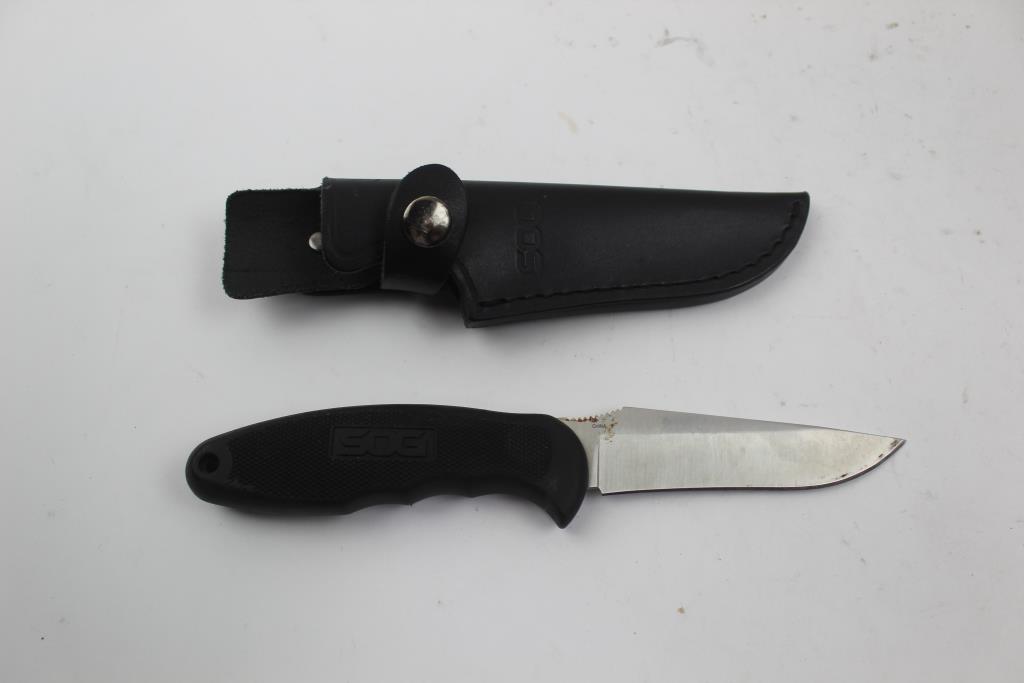 SOG Field Pup I Fixed Blade Knife And Sheath | Property Room