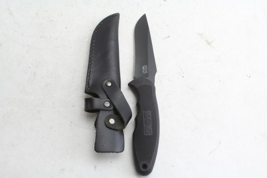 SOG Field Pup II Fixed Blade Knife And Sheath | Property Room
