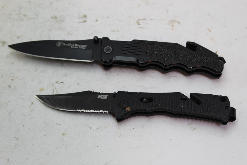 Sog & Smith & Wesson Folding Pocket Knives; 2 Pieces | Property Room